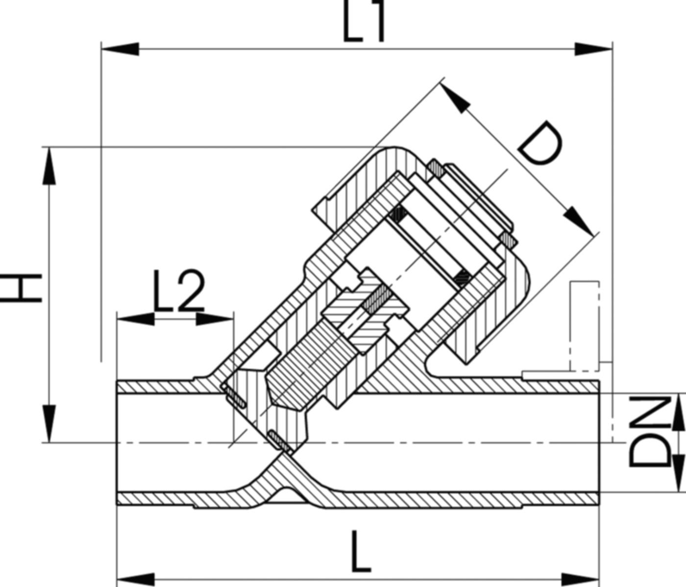 Schrägsitz-Rückschlagvent. PVC-U Typ 303 - Egger + Co. AG
